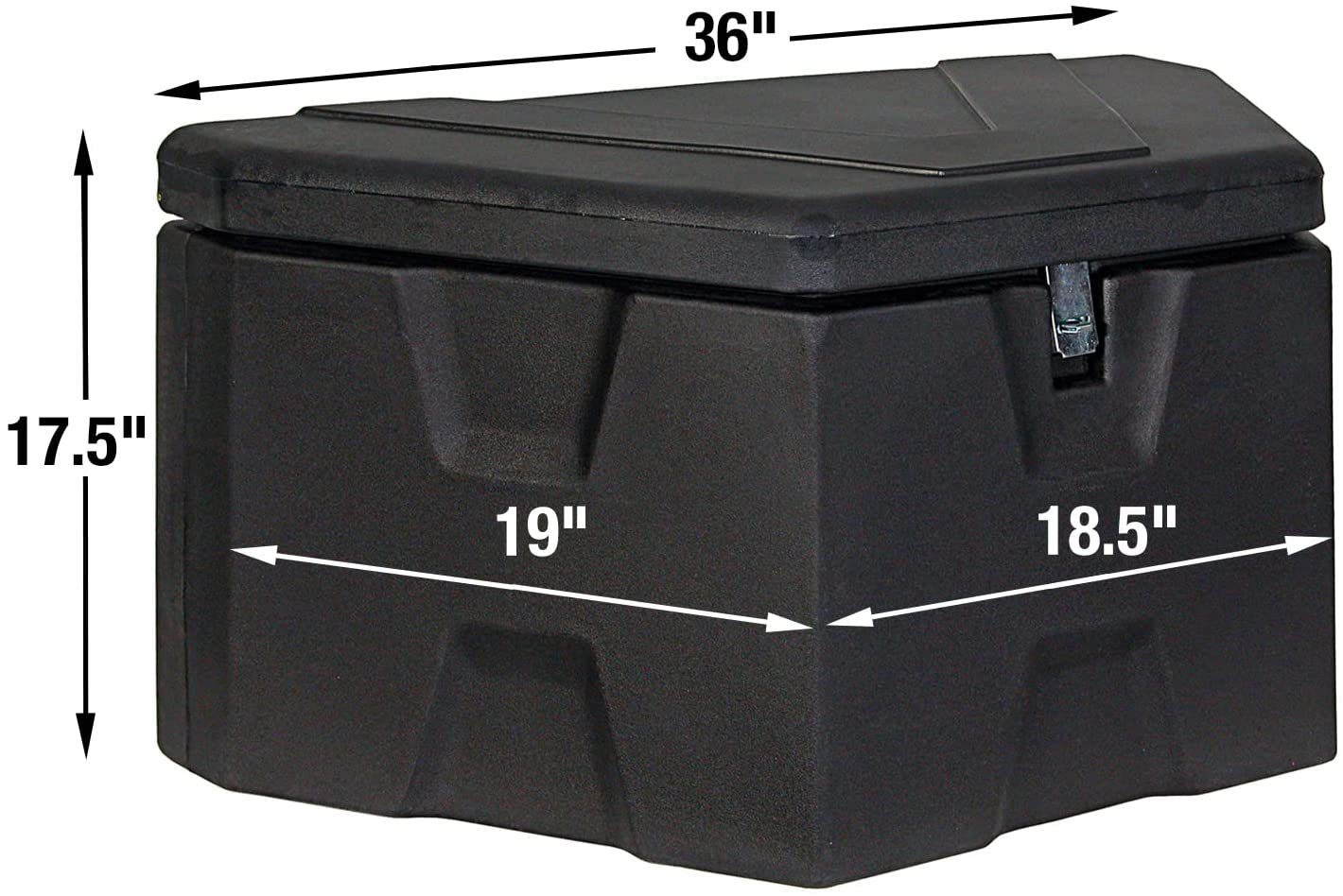 Trailer Tongue Truck Tool Cargo Storage Box Rugged Durable Poly Plastic ...