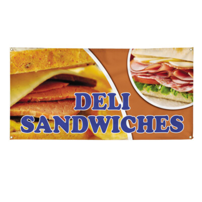 Vinyl Banner Multiple Sizes Deli Sandwiches Advertising Printing C ...