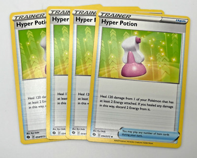Pokémon Card 2020 Champion's Path Playset Hyper Potion 054/073 4x x4 | eBay