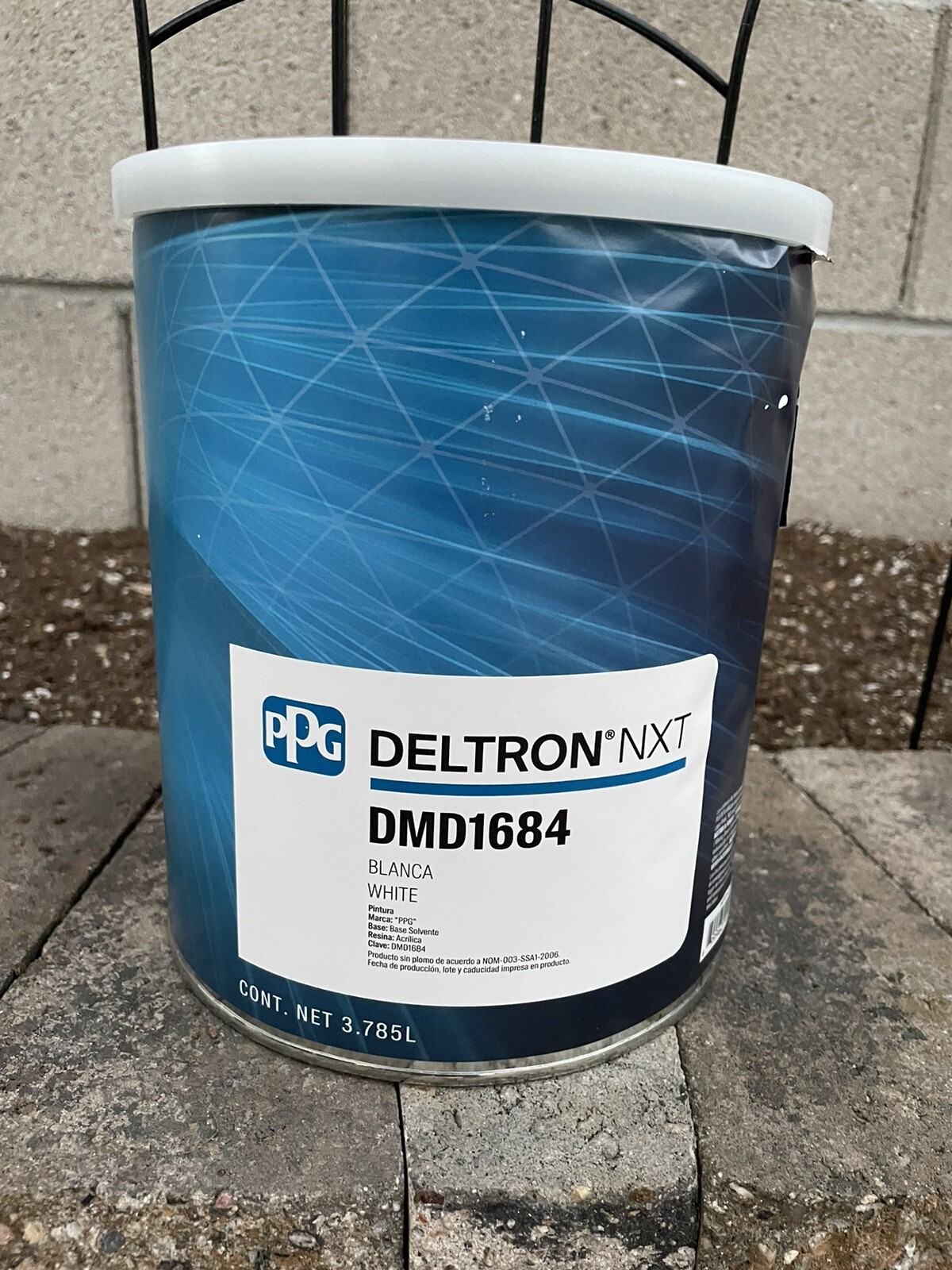PPG Refinish Deltron 1 Gallon Dmd1684 Basecoat White Paint. Free ...