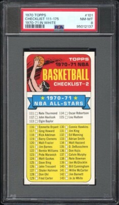 1970 Topps Basketball #101 Checklist PSA 8 (RARE 1970-71 in WHITE) | eBay