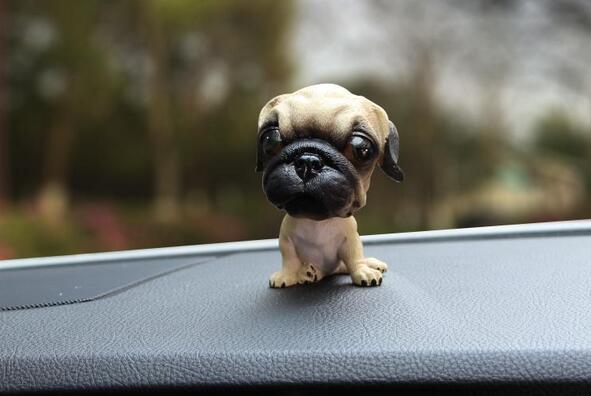 Resin Cute Puppy Pug Dog / Bobbing Head Dog / Bobble Head Toy Figure ...
