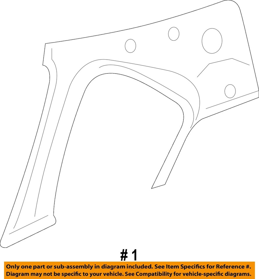 FORD OEM 05-07 Focus Quarter Panel Interior Trim-Roof Trim ...