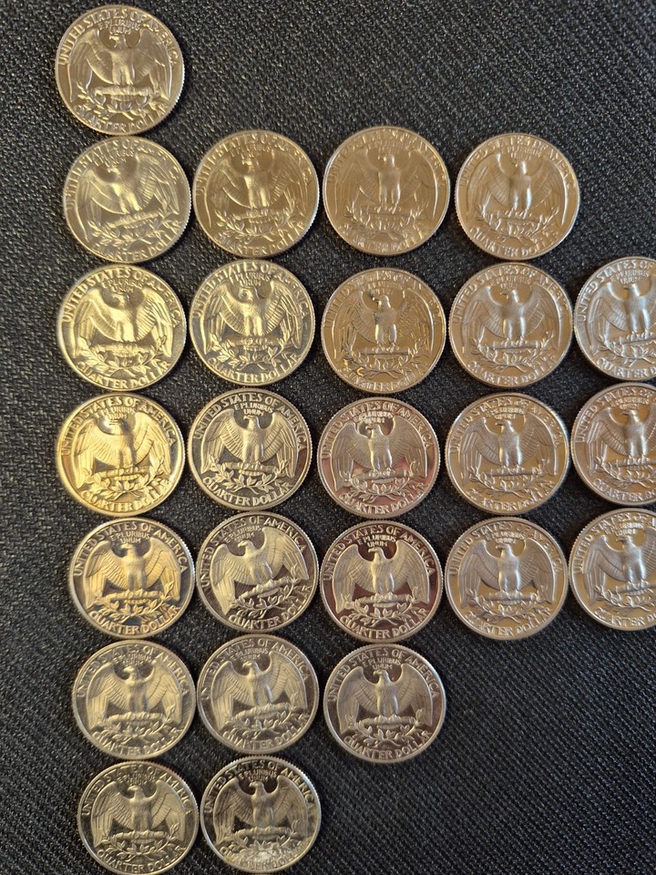 Roll of 40 S Proof Clad Quarters. Found in Circulation. NIFC. | eBay