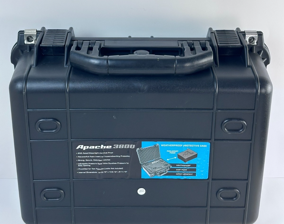 Apache 3800 Weatherproof Protective Case Black Large Camera Equipment ...