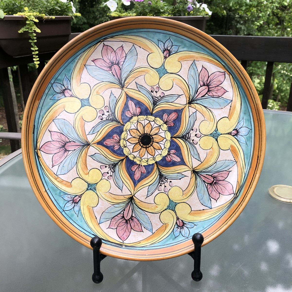 Hand Painted Plate Tuscany Hand Painted Deruta Italy Small Plate