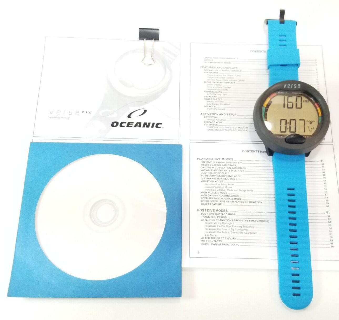 Oceanic Versa Scuba Dive Computer with Manual, New Strap, & Battery ...