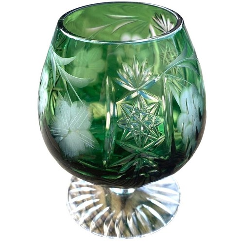 SPRSKA FABRIKA Stakla Paracin rare vintage crystal 24% whisky glasses 4 ...