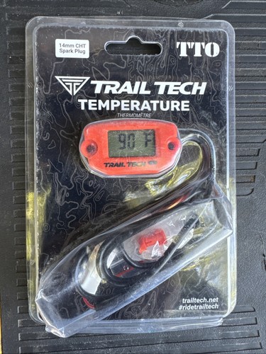 Trail Tech TTO Temperature Meter Digital Gauge 14mm Spark Sensor Black ...