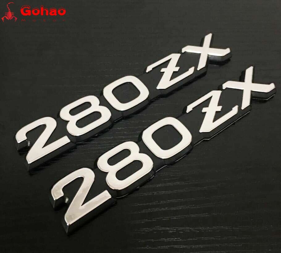 Pair Datsun Fairlady-Z 280ZX Front Fender Side Logo OEM Emblem Badges ...