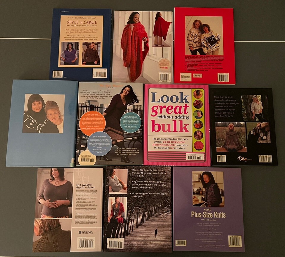 Lot 10 WOMEN PLUS SIZE FASHION Knitting Books-Noble French Moreno ...