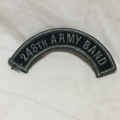 Military Patch Badge Army 248th Army Band Arc Tab ACU Hook Loop Back ...