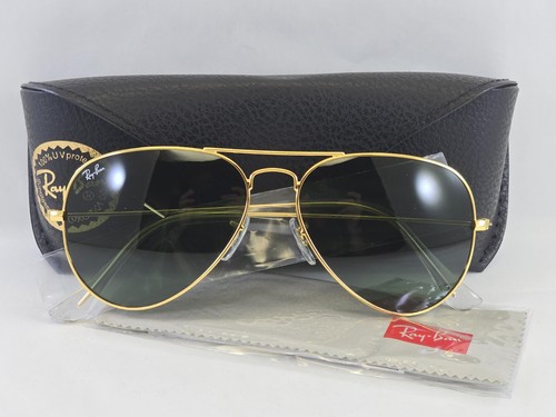 Ray Ban Aviator Gold Frame Green Lenses Sunglasses | eBay