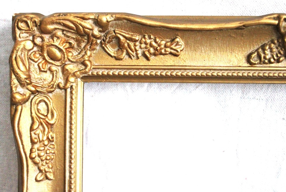 VINTAGE FITS 8 X 10 MID CENTURY MODERN BAROQUE PICTURE FRAME CARVED ...
