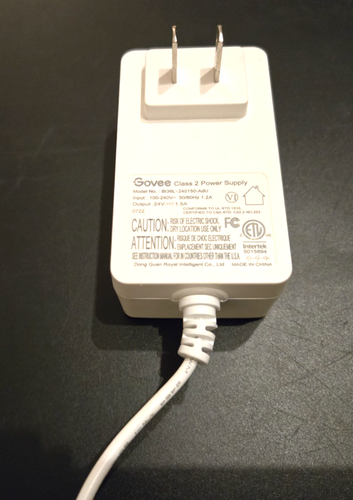 Govee Class 2 Power Supply CW1201500US Adapter Model #BI36L-240150 12V ...