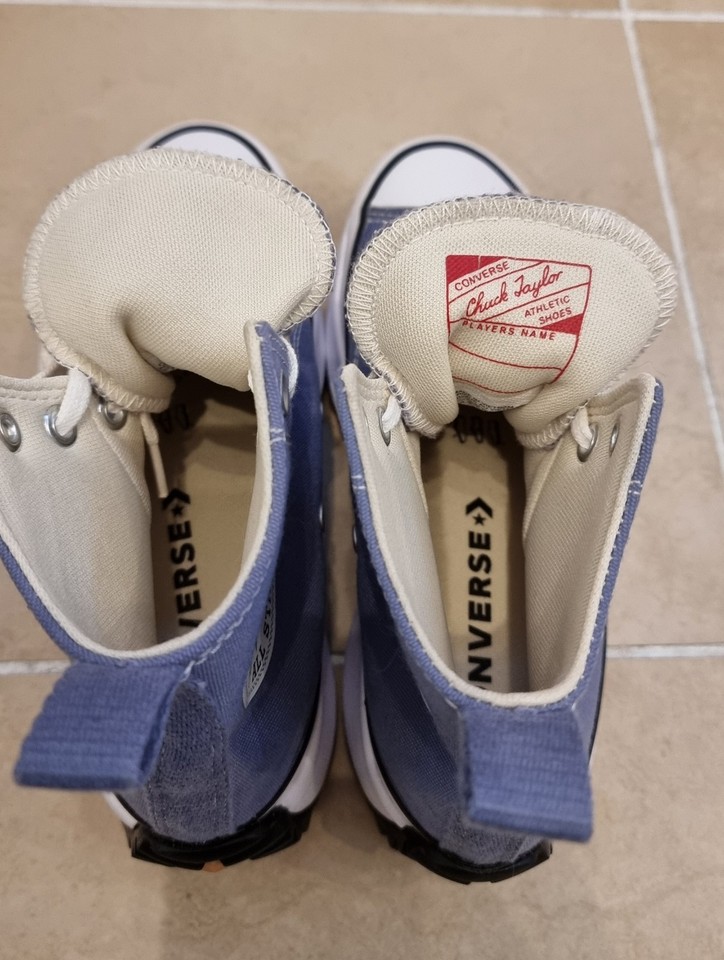 Converse A03702C Run Star Hi Hike Unisex Platform Trainers In Lilac UK ...