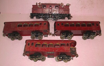 IVES Standard Gauge Set #701R #3241 Electric Loco +184-185-186 Coaches ...