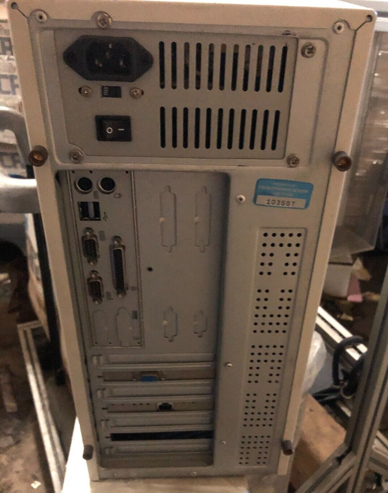 Vintage Retro PC Case Beige Computer Case AT mid Power White Used full ...