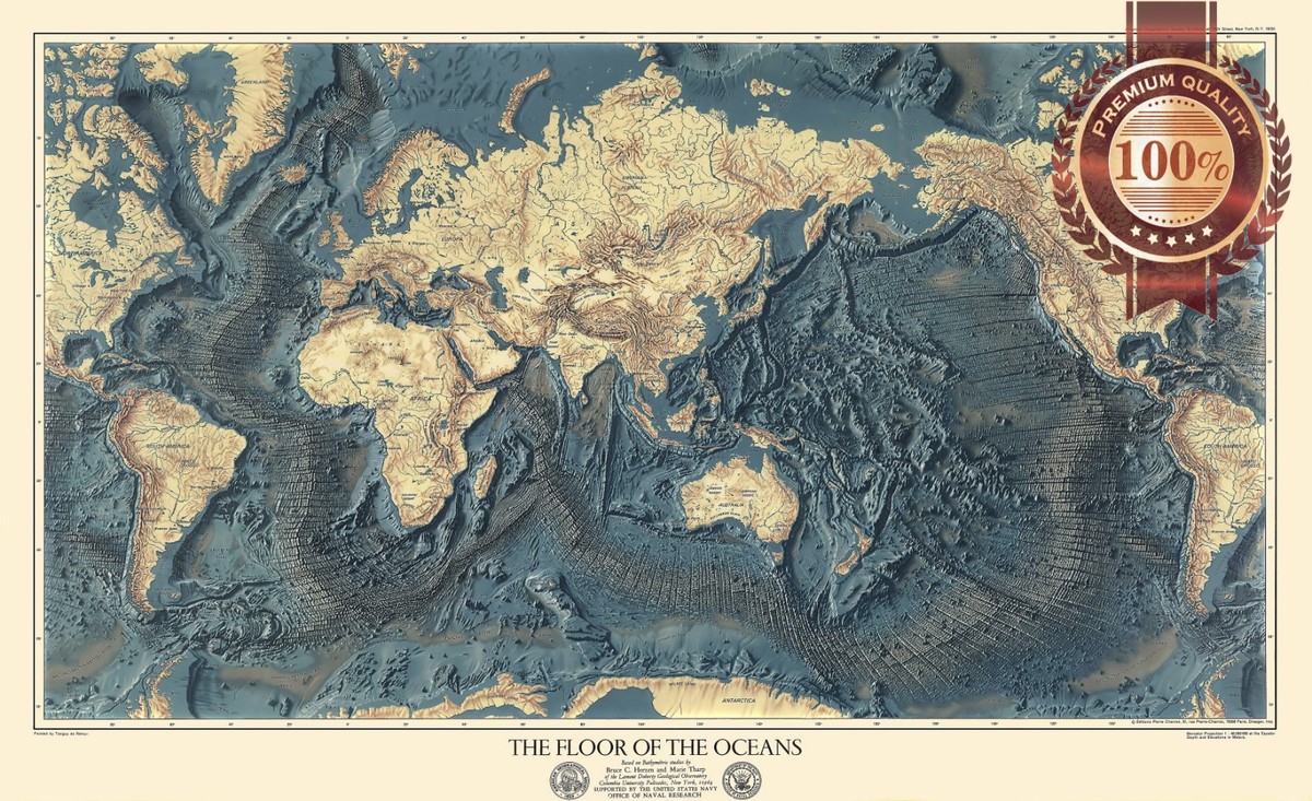 World Oceans Map The Map Shop