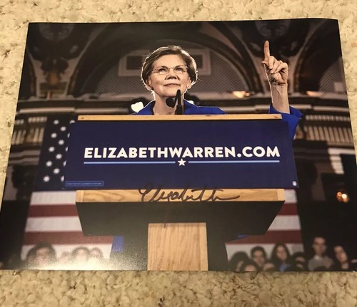 Elizabeth Warren Signed 8X10 Photo 2020 Presidential Candidate | eBay