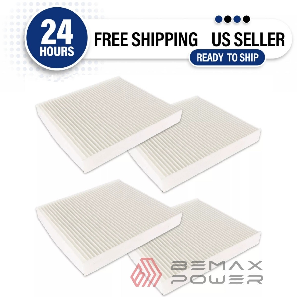 4-Pack Cabin Air Filter for Volvo VNL Carbon Replaces OE# 20435801 ...