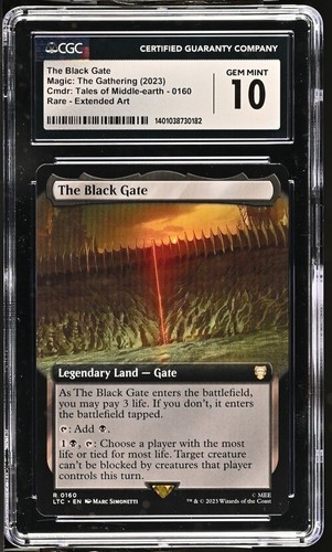 The Black Gate 160 Commander Lord of the Rings Extended Art CGC 10 MTG ...