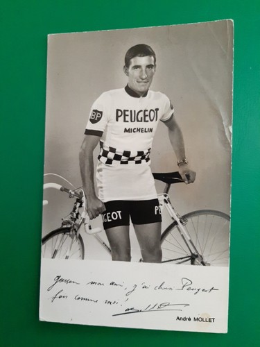 CYCLISME carte cycliste ANDRE MOLLET équipe PEUGEOT BP MICHELIN 1970 | eBay