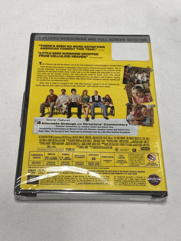 LITTLE MISS SUNSHINE includes 4 alternate endings RATED R dvd new ...