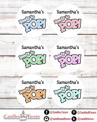 Ready To Pop® Round Personalized Baby Shower Sticker Labels | Pop ...