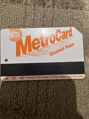 USED NEW YORK CITY MTA STUDENT METROCARD PASS (EXPIRED 6/28/24) | eBay