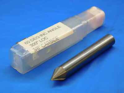 3/8 O.D. 60 DEGREE CARBIDE COUNTERSINK 1/2 SHANK DIAMETER 3/10 LOC .375 ...