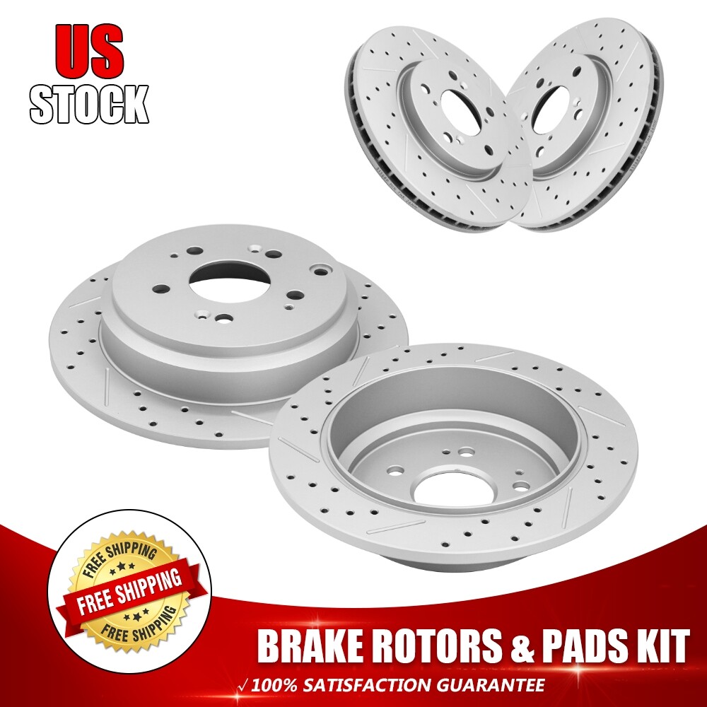 Front & Rear Brake Rotors Set for 2005-2010 Honda Odyssey Brake Rotors ...