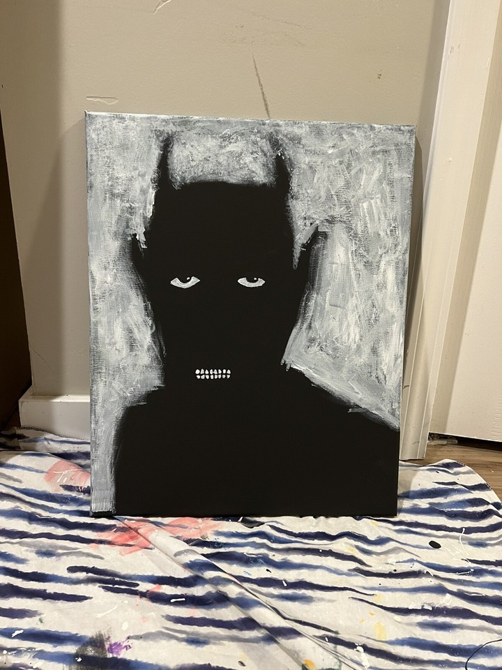 Black Devil Canvas Painting 1/1 by EJ Davis | eBay