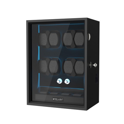 Automatic 8 Watch Winder 4 Display Storage Box Quiet Mabuchi Motors ...