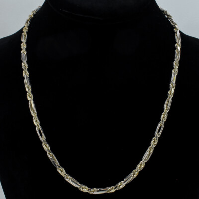 Heavy 14k Yellow Gold Milano Rope Link Chain Necklace 20" | eBay