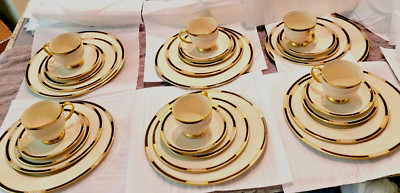 LENOX Presidential HANCOCK GOLD Series. 5 Pc Setting. 6 Settings ...