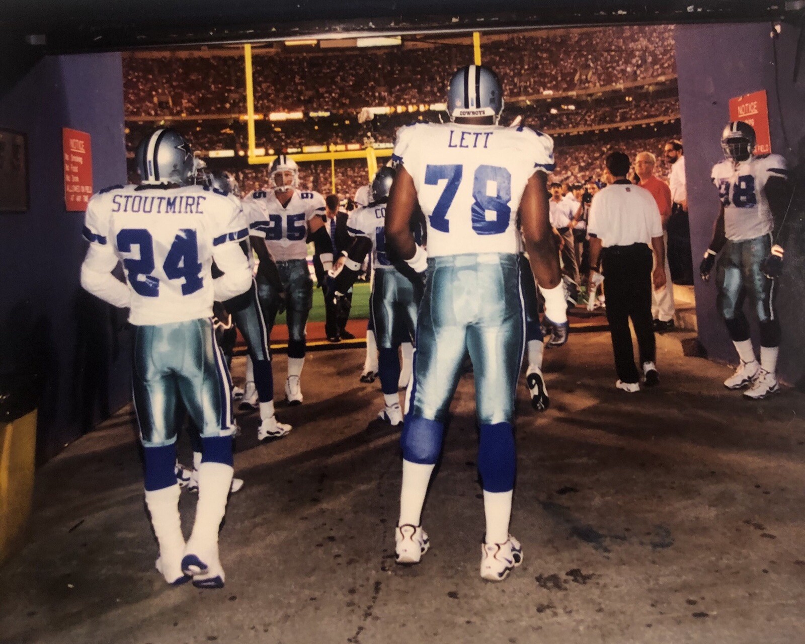 Dallas Cowboys Leon Lett -Omar Stoutmire Tunnel Game Photo 4x6 Middle ...