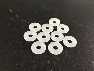 M6 Nylon Washers- 19.1mm O/D X 6.4mm I/D X 1.5mm Thk- Various ...