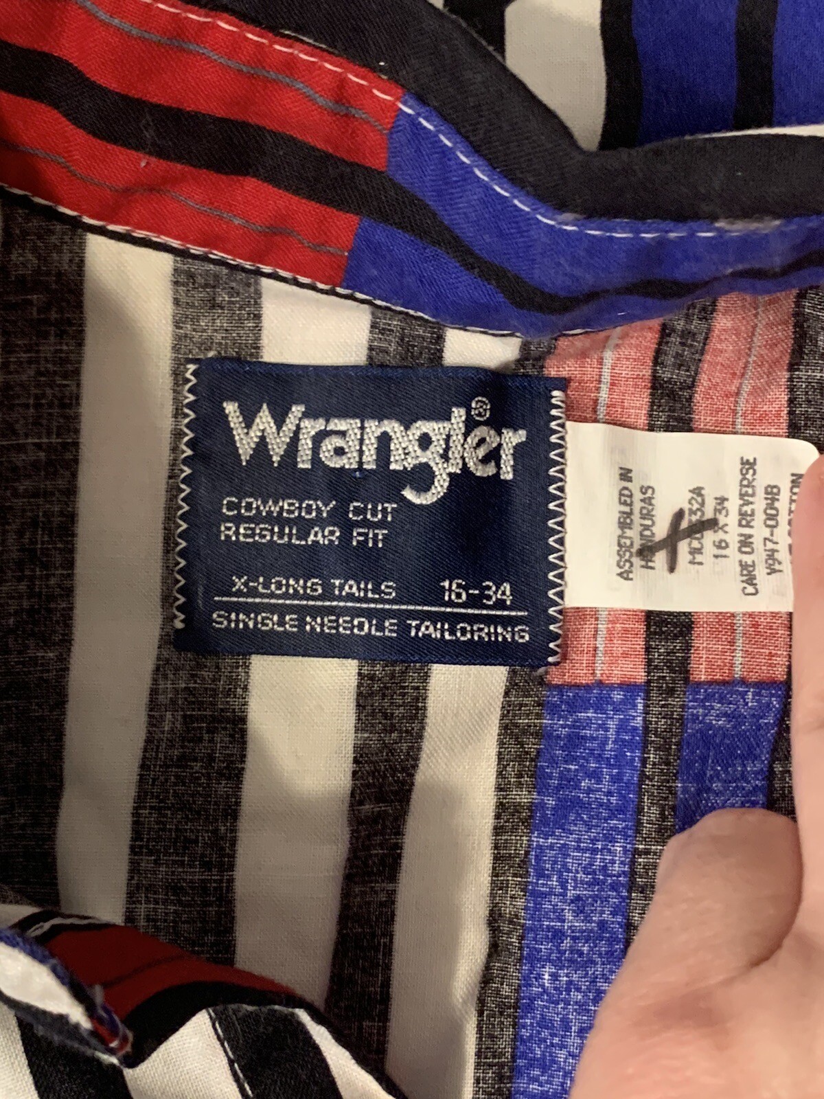 Vintage Wrangler 16x34 X-Long Tails Men’s Shirt - Gem