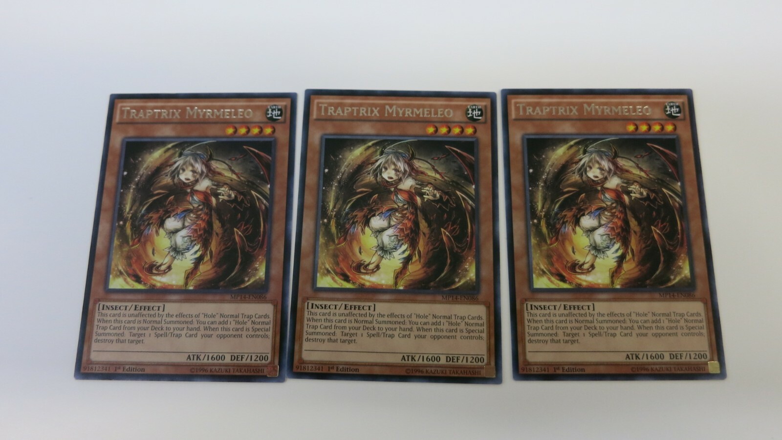 3x 1ST EDITION TRAPTRIX MYRMELEO MP14-EN086 MONSTER RARE YUGIOH NM ...