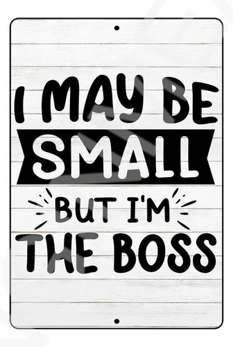 I May Be Small But I'm The Boss Baby's Room Sign Weatherproof Aluminum ...