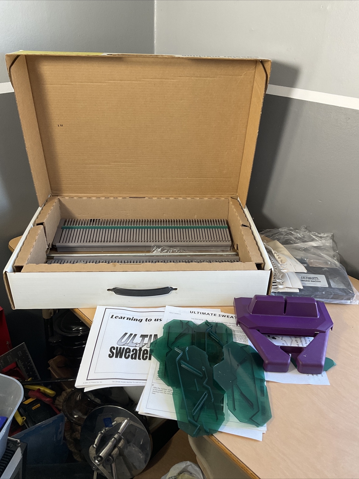 NICE! Bond America Ultimate Sweater Knitting Machine Yarn Knit Knitter ...