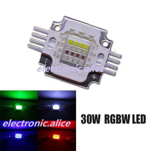High Power LED Chip 30W RGBW RGB+white LED Module Light Bulb Lamp DIY ...