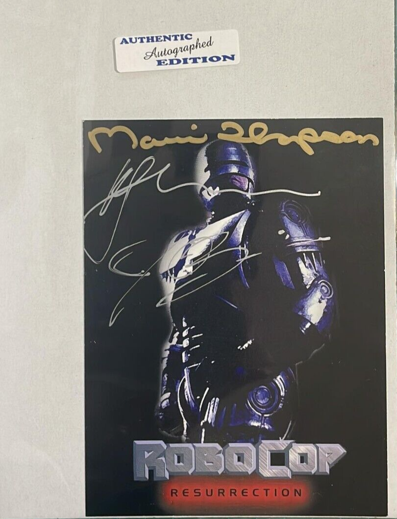 Robocop - Resurrection Movie postcard SIGNED by Marni Thompson Kevin ...