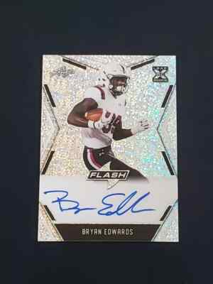Bryan Edwards RC 2020 Leaf Flash Football BA-BE1 Action AUTO | eBay