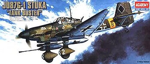 Academy JU87G-1 Stuka Tank Buster - Plastic Model Airplane Kit - 1/72 ...