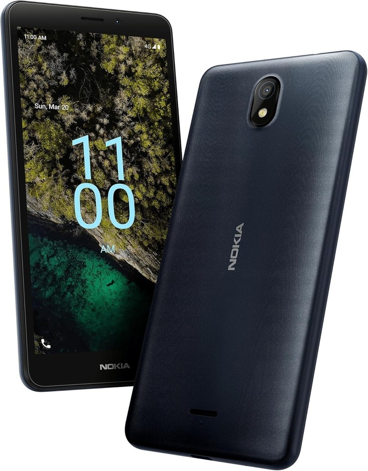 Nokia C100 Unlocked Android 12 Smartphone 32GB 2GB RAM 5.45" Navy Blue ...