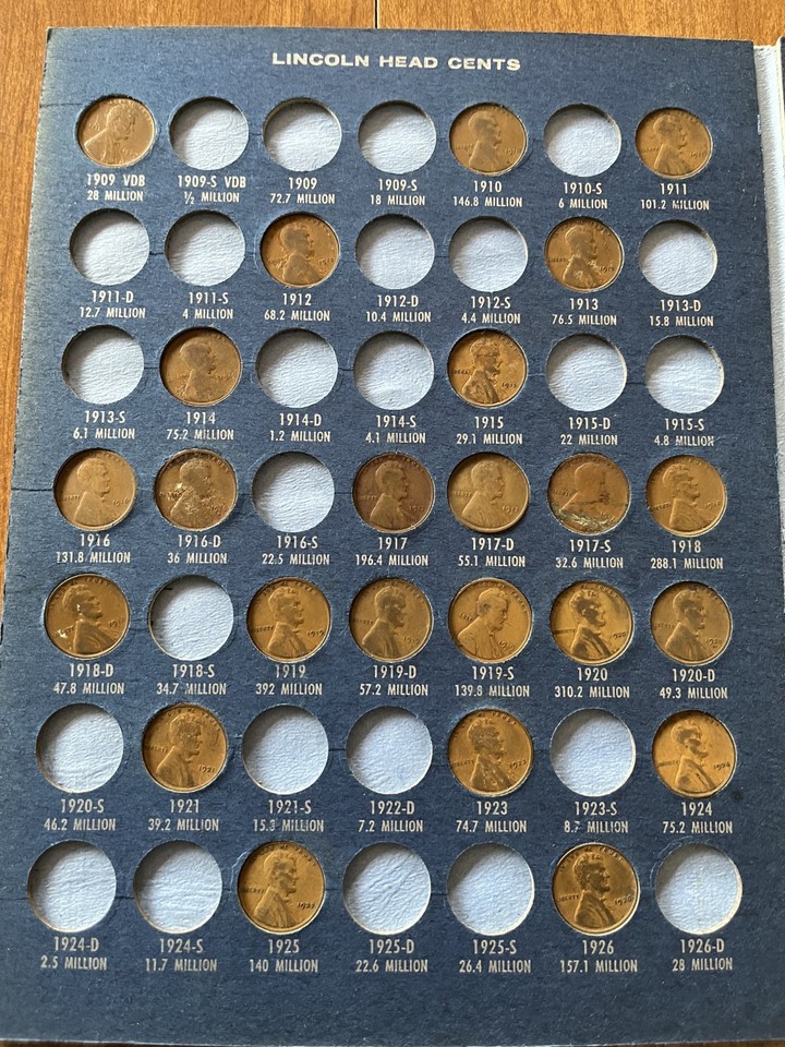 Lincoln Head Cent Penny Collection Books 1909-1943 and 1944-1986 | eBay