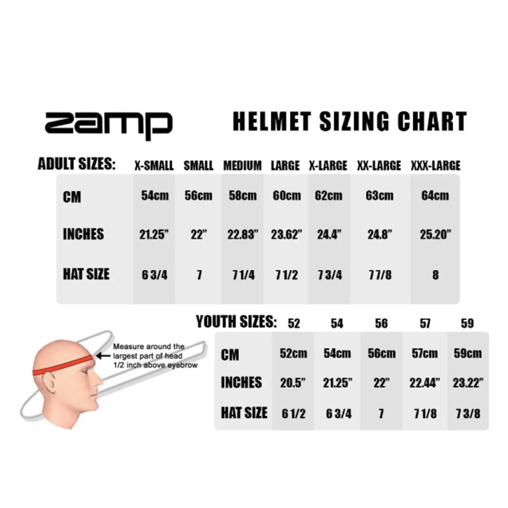 Zamp H777C05XXL, FX-4 Helmet, XX-Large, Yellow Graphic, ECE22.05/DOT ...