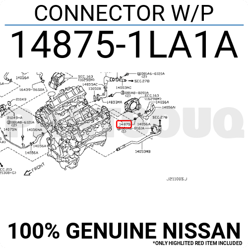 148751LA1A Genuine Nissan CONNECTOR W/P 14875-1LA1A | eBay